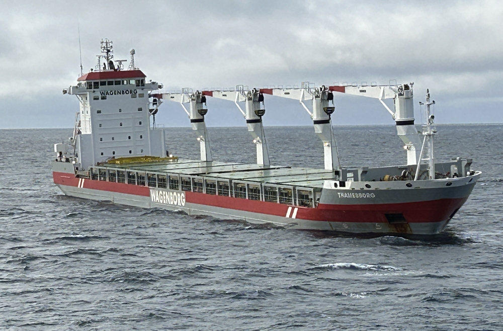 Photos: Cargo Ship Thamesborg Remains Grounded in Northwest Passage